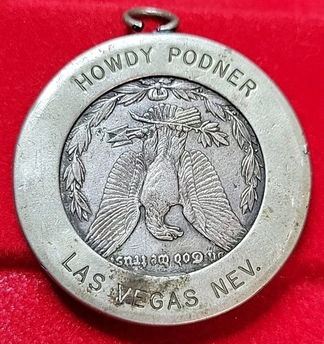 Vintage Las Vegas Howdy Podner 1921 Morgan Silver Dollar NON Money Clip ...
