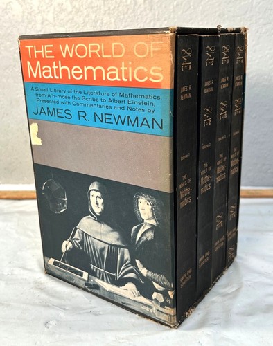 THE WORLD OF MATHEMATICS 4 Volume Box Set 1956 James Newman Slipcase PB ...