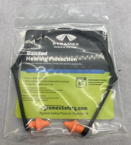 Pyramex Banded Hearing protection Earplugs ANSI Rated NRR 22 Decibels ...