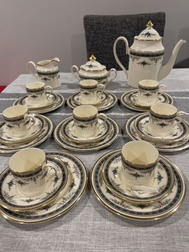 Minton Grasmere Blue Fine Bone China Demitasse Cup, Saucer & Dessert ...