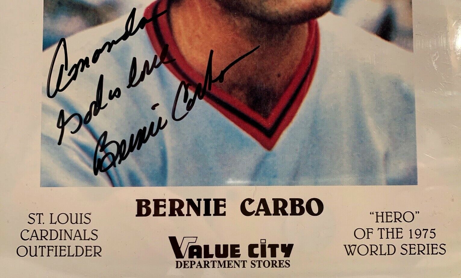 BERNIE CARBO..Autograph Picture..Hero Of The 1975 World Series MLB | eBay