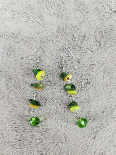 Pair Of Lovely Green Drop Down Earring Set | eBay