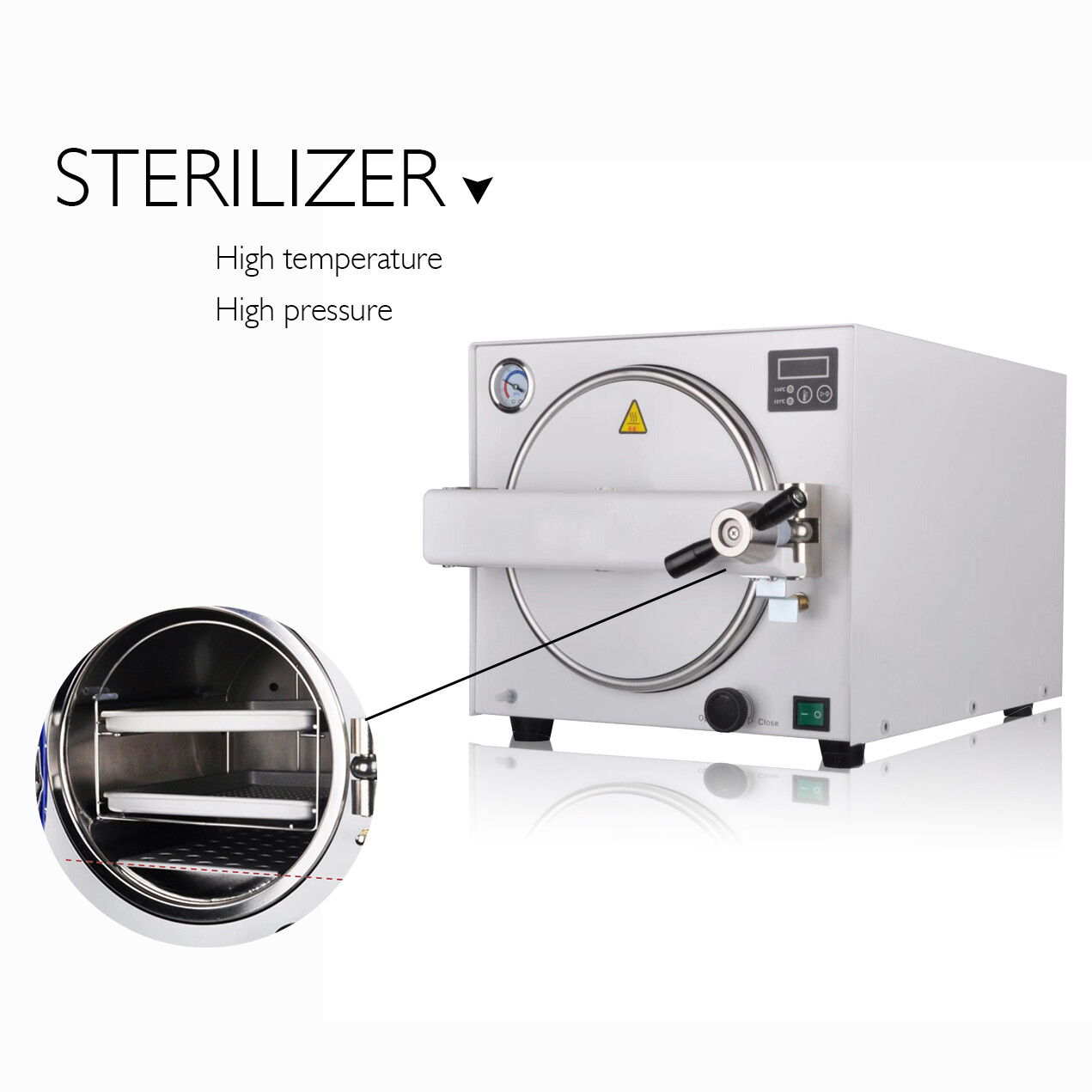 18L Dental Autoclave Sterilizer High Temperature Steam Disinfection ...