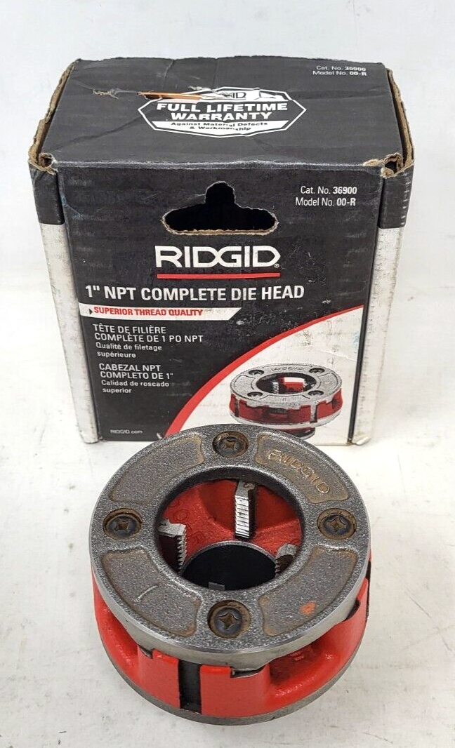 RIDGID 1 in. 00-R Manual Ratchet NPT Pipe Threading Right Hand Die Head ...