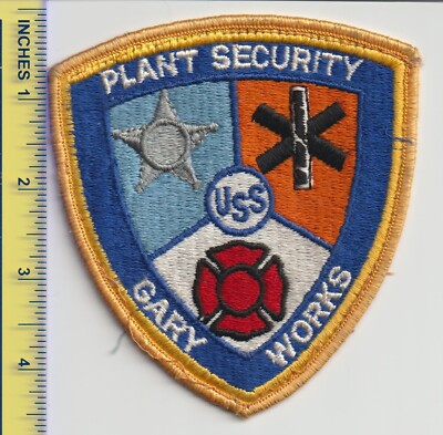 US Gary Indiana US Steel Plant Security Police Paramedic Fire Patch ...