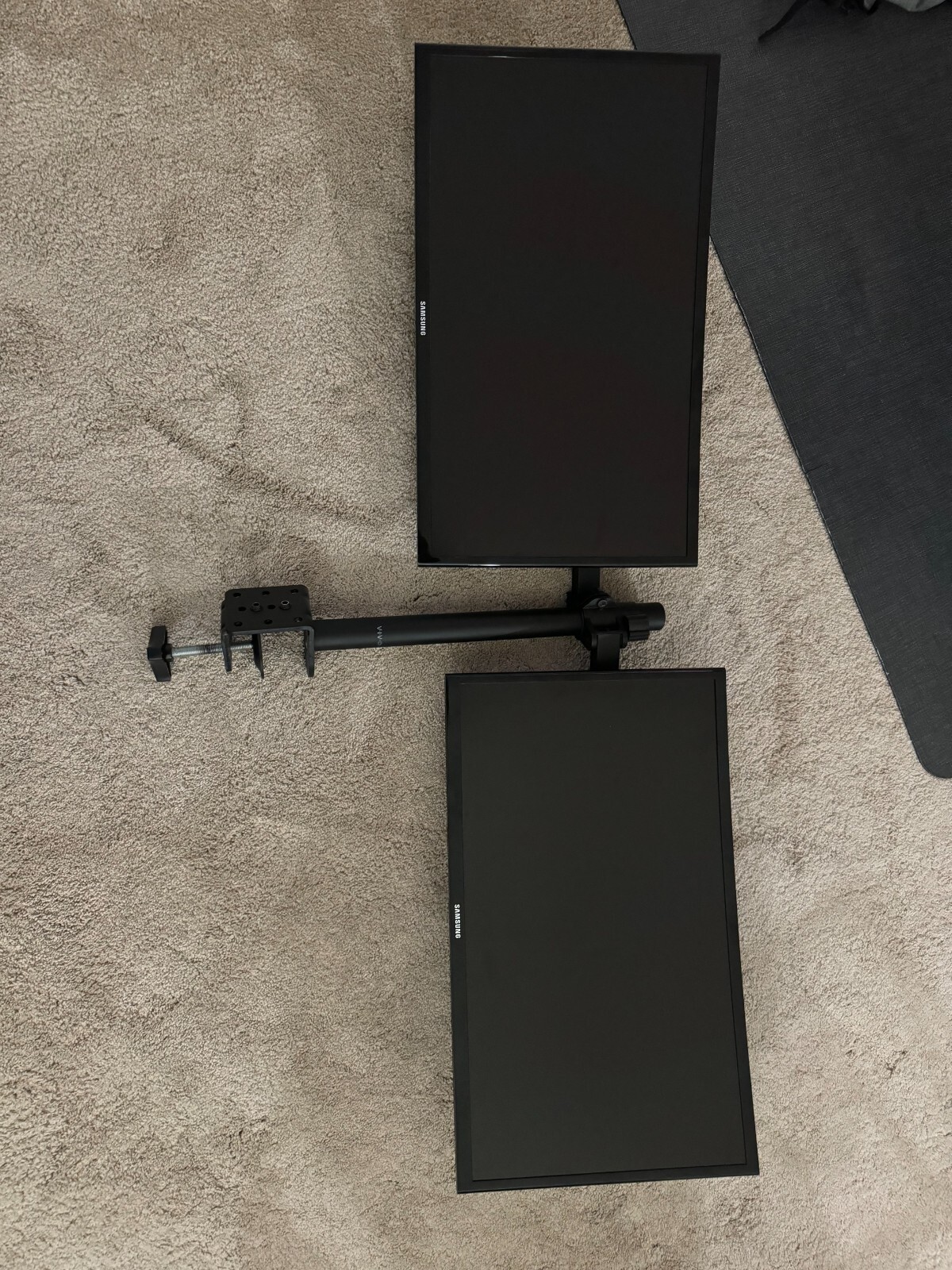 Dual - Samsung 24 inch Curved Monitor with Stand - C24F390FHN | eBay