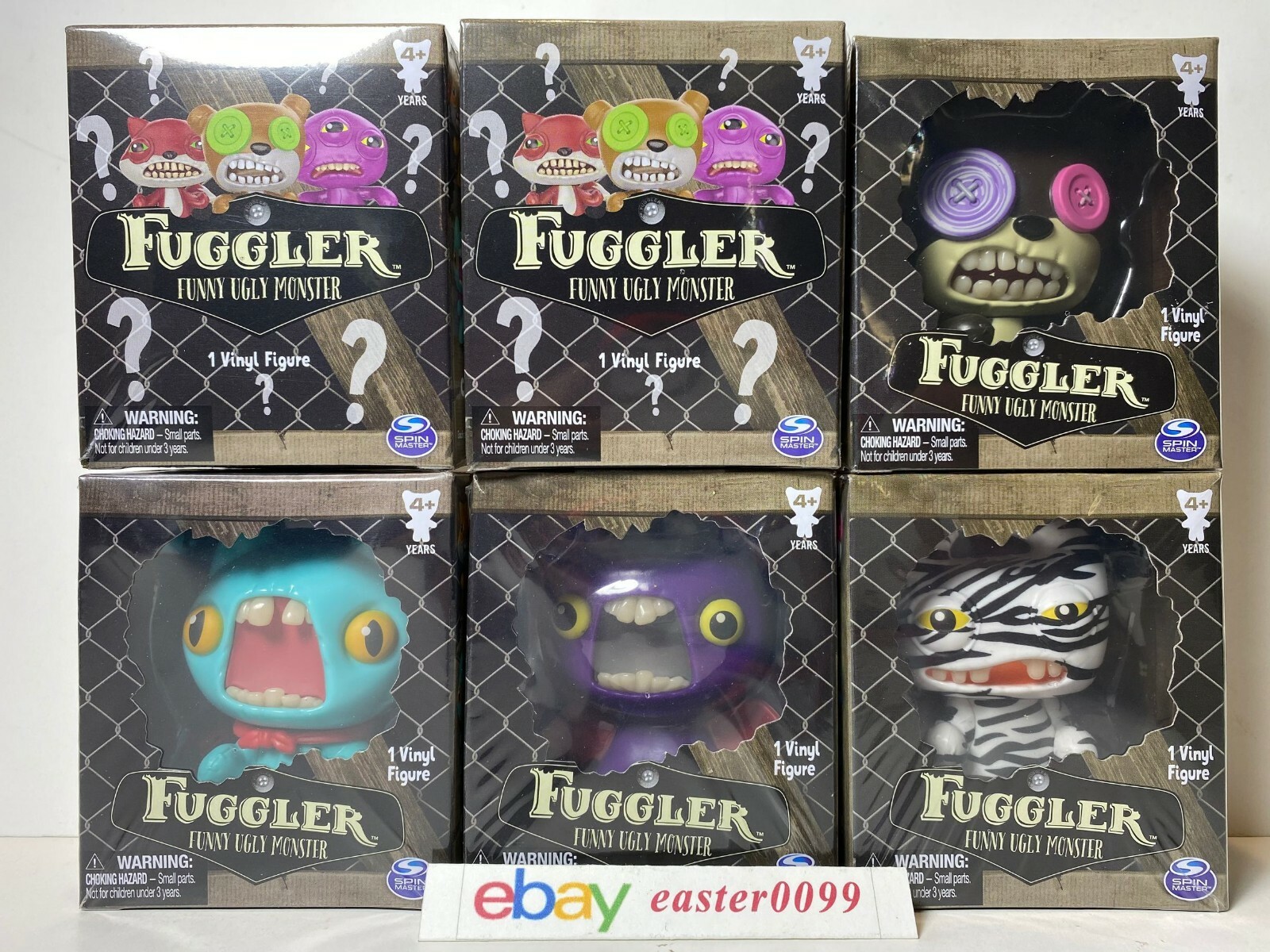 Lot of 6 Fuggler Funny Ugly Monster Series 2 2/3/7/8--2 Blind Box ...