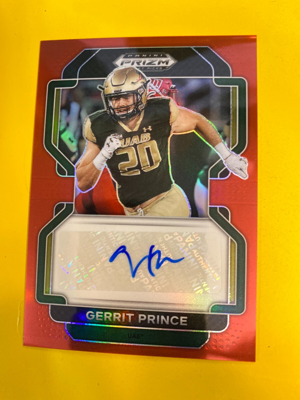 RS17817 2022 Prizm Draft Picks RED Autograph Gerrit Prince #99/199 | eBay