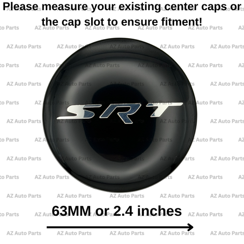 Set of 4 63mm Gloss Black Wheel Center Caps for Srt Fits Most Models | eBay