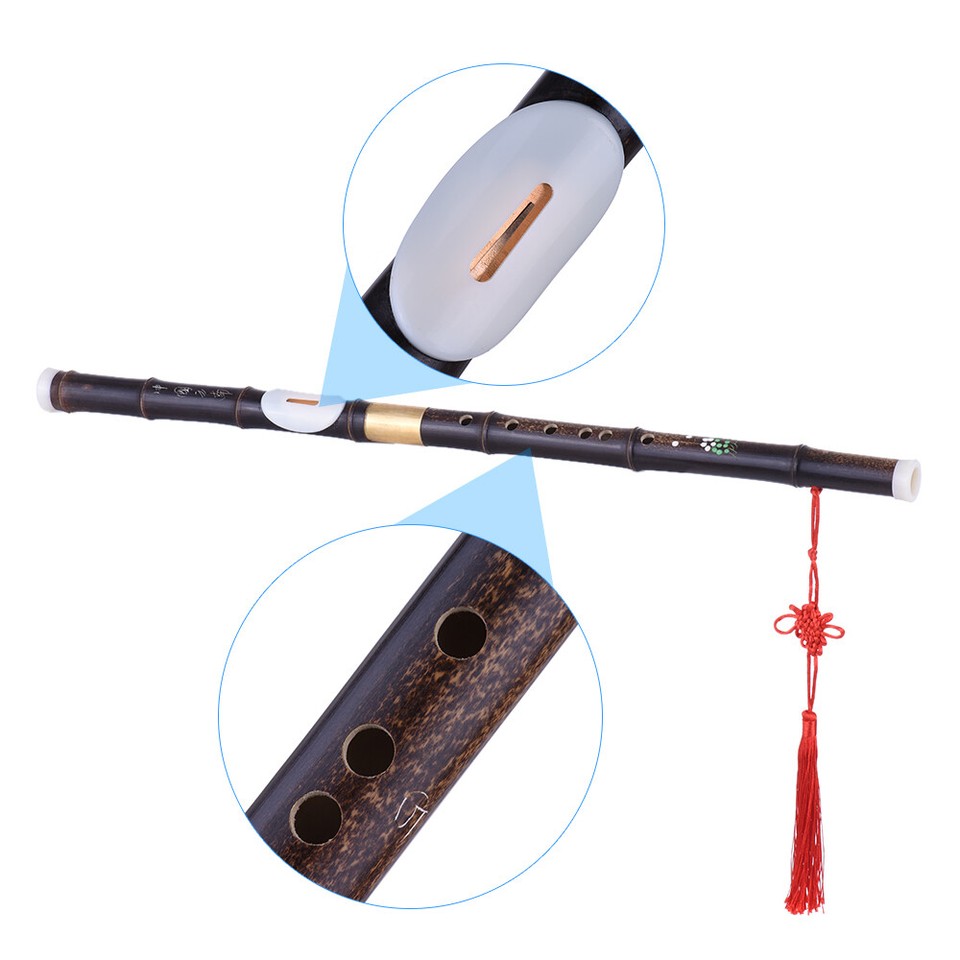 Detchable Natural Black Bamboo Bawu Ba Wu Transverse Flute Pipe in G ...