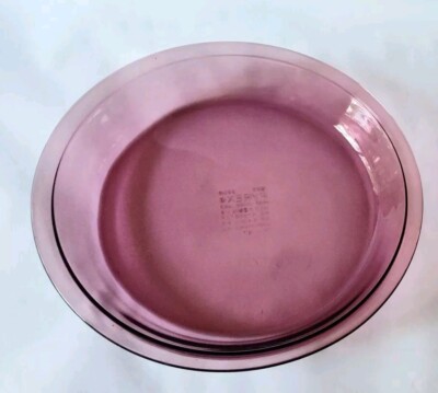 Vintage Pyrex #209 Cranberry Color Deep Dish Pie Pan Glass Plate (1990s ...