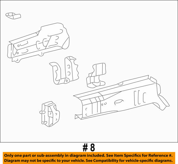 57102-52906 Toyota Member sub-assy, front side, lh 5710252906, New ...