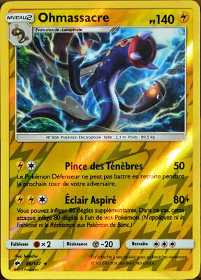 carte Pokémon 46/147 Ohmassacre 140 PV - REVERSE SL3 - Soleil et Lune ...
