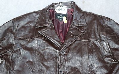 EXECUTIVE DIVISION MENS LEATHER JACKET - SIZE - X L- TAG NO. 35X | eBay