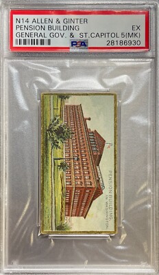 1889 N14 Allen & Ginter General Gov & State CAPITOL PRISON BUILDING PSA ...
