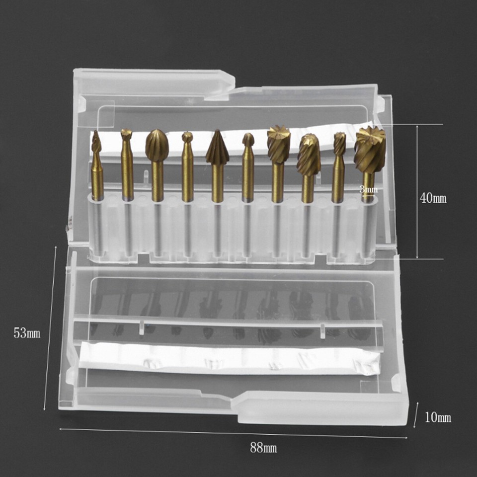 20Pcs HSS Routing Wood Carving Tools Rotary Drill File Router Bit For ...