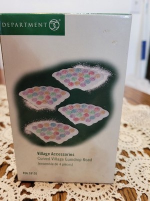 NEW Dept.56 Village Gumdrop Curved Village Gumdrop Road Set of 4 ...