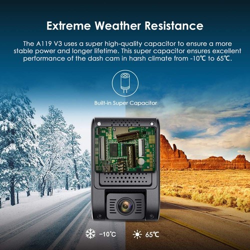 A119 V3 2K Dash Cam 2560x1440P Quad HD+ Car Dash Camera, Ultra Clear ...