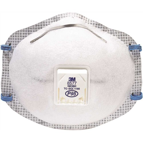 3M 8577P2-DC-PS P95 Paint Odor Valve Respirator Mask - Pair White | eBay