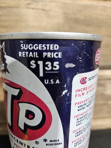 Vintage STP Oil Treatment Can 1980 15 FL. OZ. Opened Rare Collectable ...