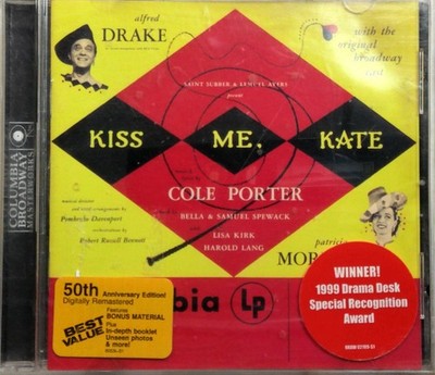 Alfred Drake Kiss Me Kate CD 50th Anniversary Remastered Broadway ...