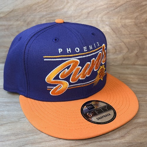 New Era 9FIFTY NBA Phoenix Suns Team Script Snapback Hat Orange Purple ...
