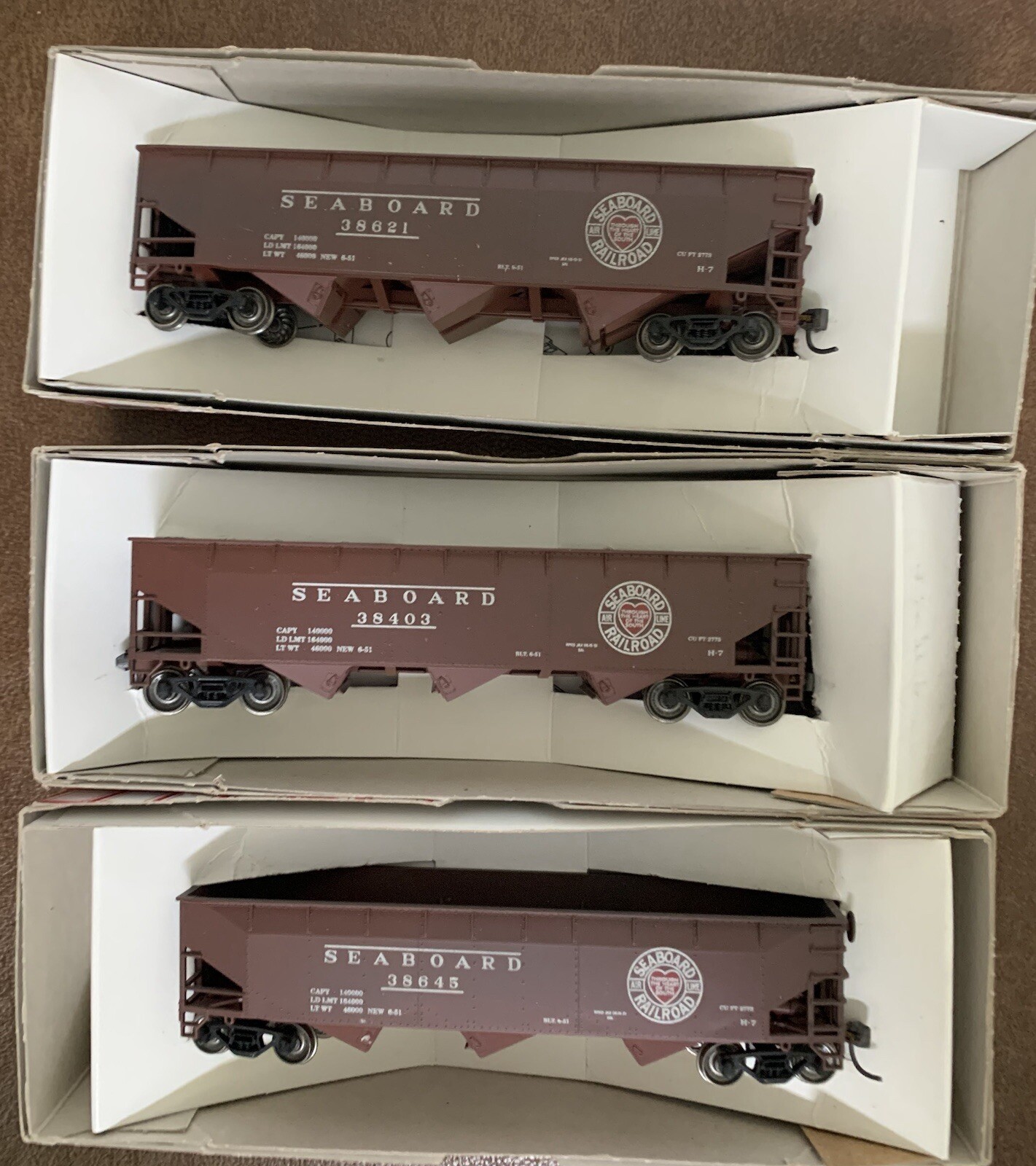 Three 70ton Seaboard (SAL) Triple Hoppers | eBay