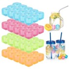 60pk Multicolored Plastic Freezable Ice Cubes Reusable Eco-Friendly ...