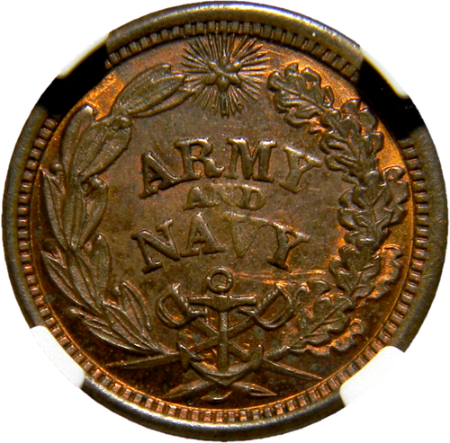 1861-1865 Civil War Token, The Federal Union, F-221-324 a NGC MS 64 BN ...