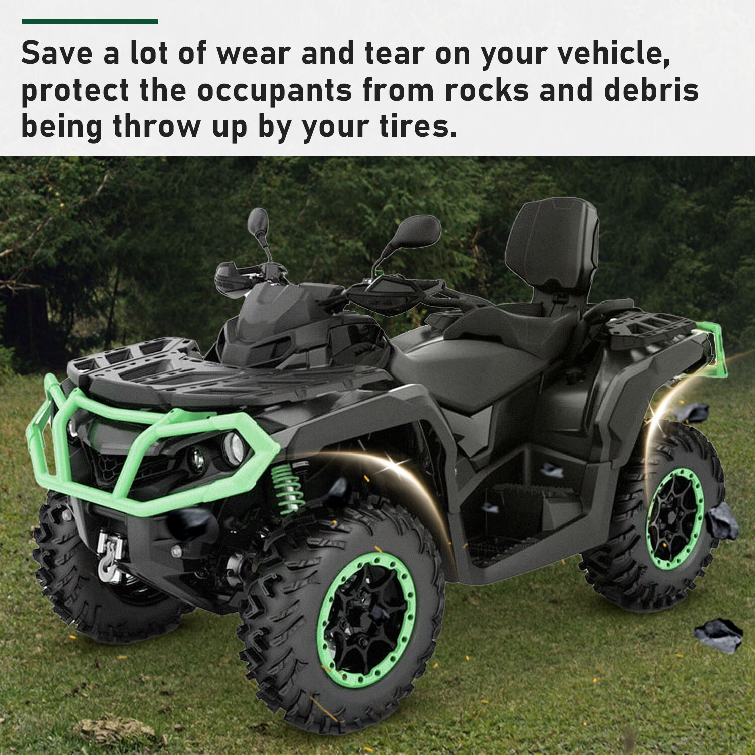 Extended Fender Flare Fits 2015-2023 Can-Am Outlander 450 500 570 For ...