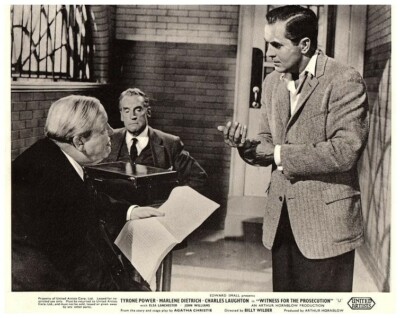 Witness for the Prosecution Original Lobby Card Tyrone Power Charles ...