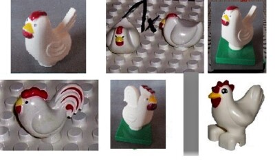 Lego Duplo Bauernhof Tiere Tier Henne Hahn Chicken Hen Gockel Hühner ...