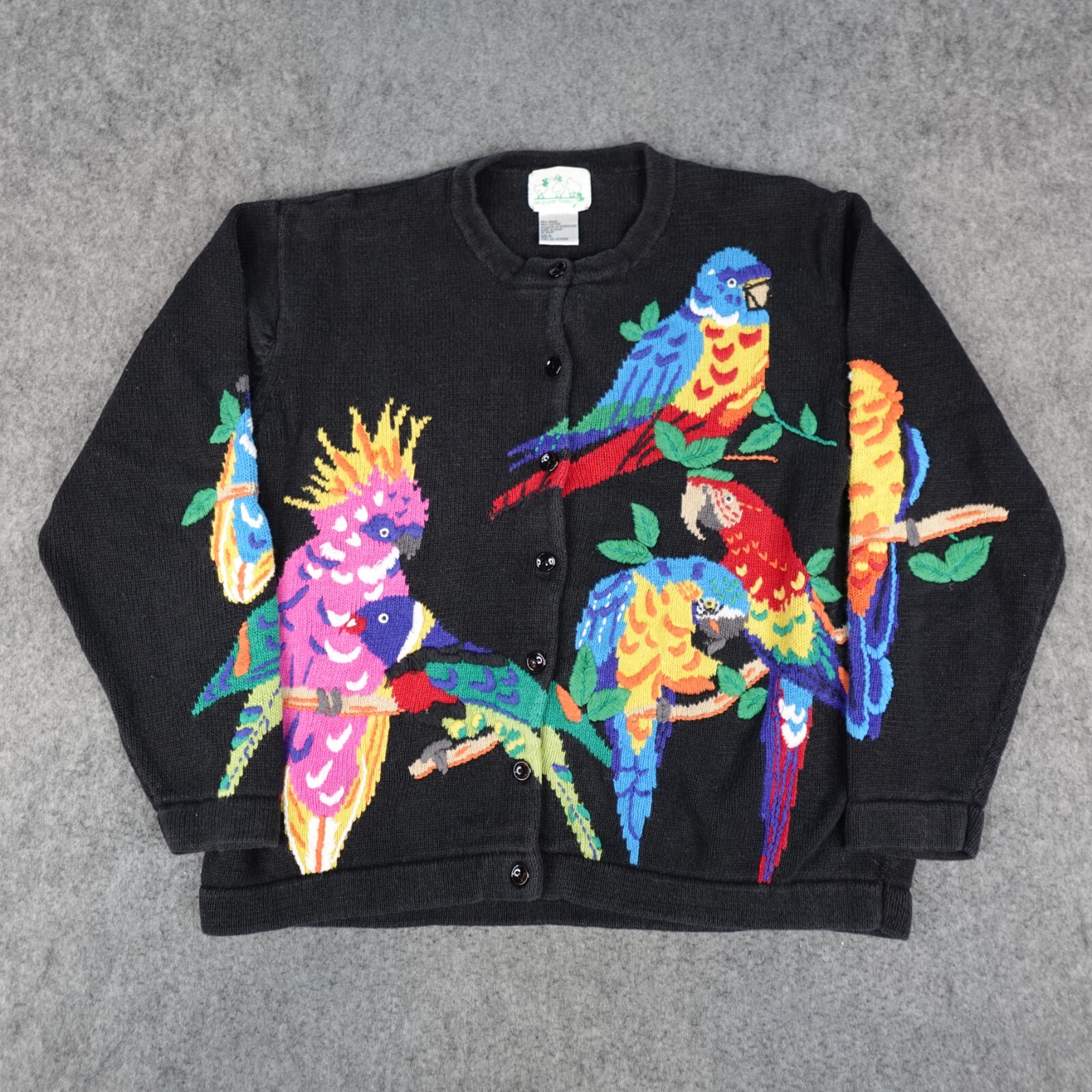 Vintage The Quacker Factory Sweater Womens Large Blac… - Gem