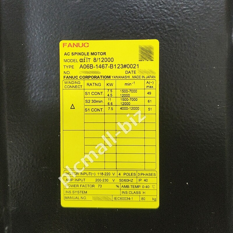 A06B-1467-B123#0021 Spindle motor A06B-1467-B123#0021 A06B-1467-B123 ...