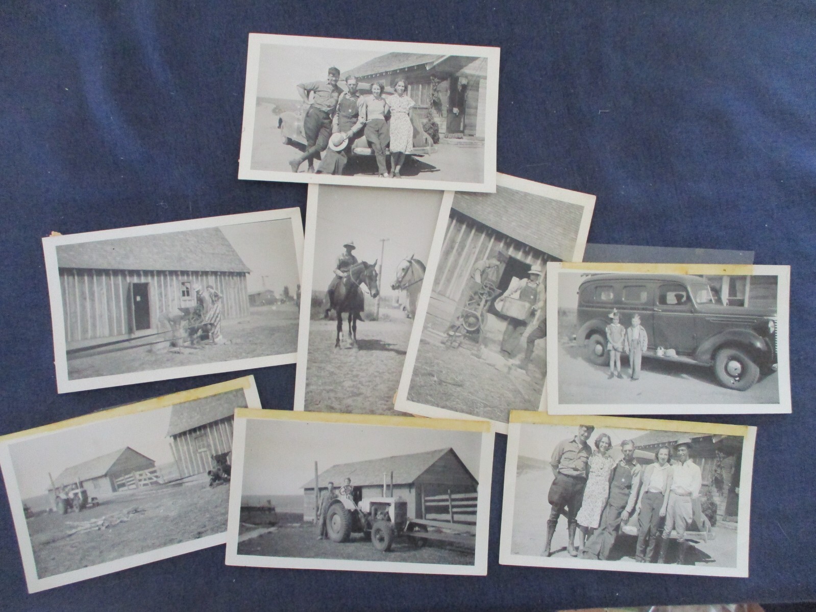 Lot of 8 1939 Snapshot Photos Calhoun Colorado Gardner Family at Ranch ...