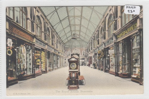 BOSCOMBE Dorset The Royal Arcade / Shops - coloured F G O Stuart | eBay UK
