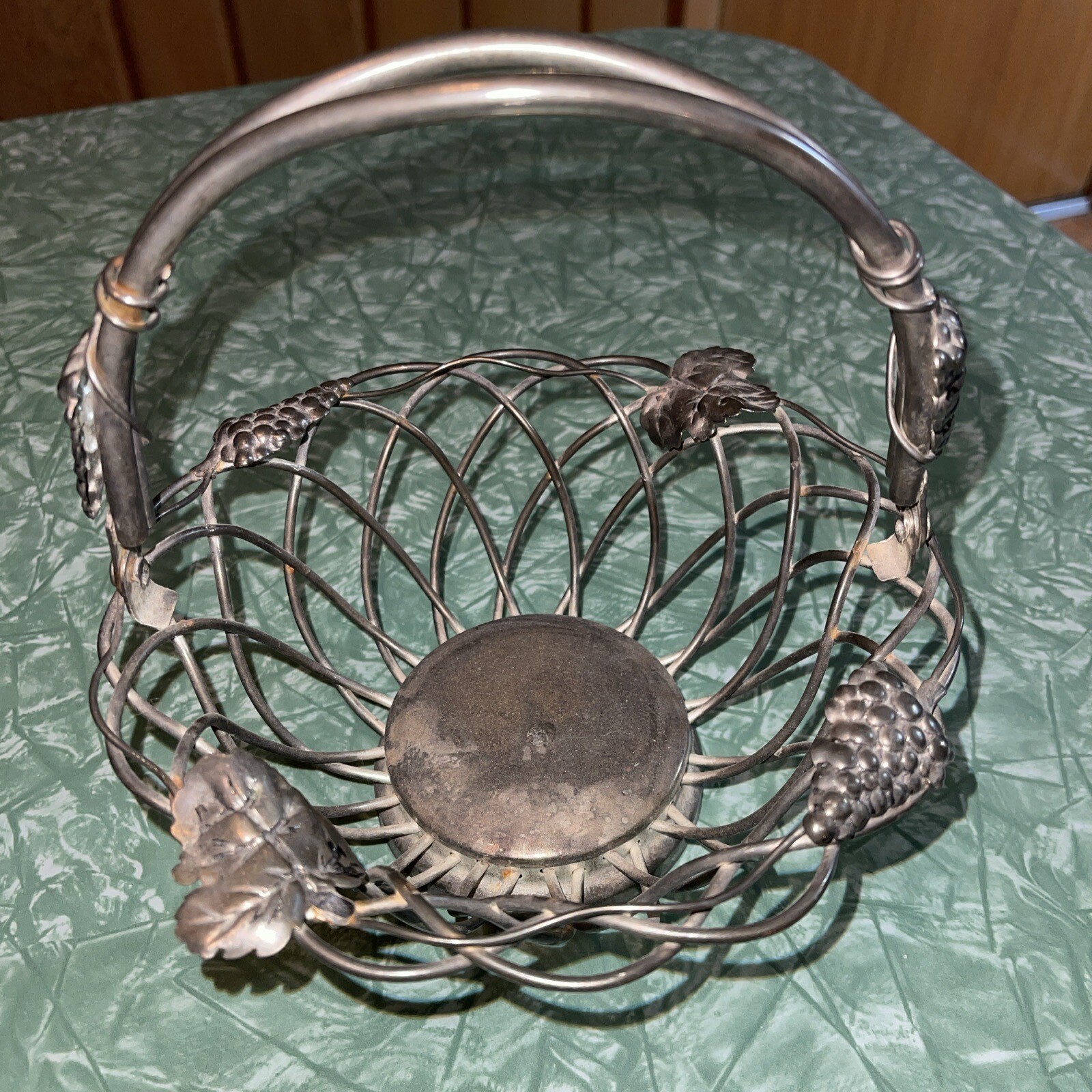 Studio Silversmiths Vintage Silver Plated Wire Basket with Bail Handle ...