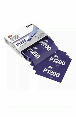 3M 34342 Hookit Flexible Abrasive Sheets 25 Pieces P1200 139mm x 172mm ...