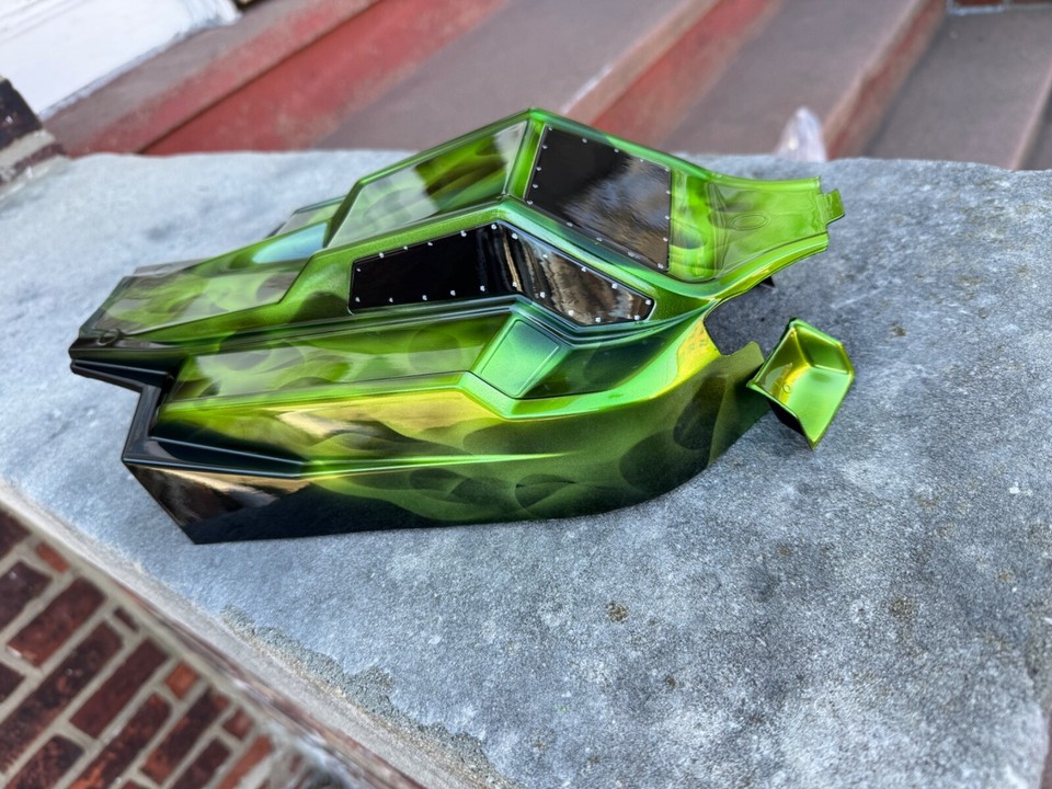 CUSTOM PAINTED RC BODY, PROLINE ARRMA TYPHON 6S VERSION, CANDY GREEN ...