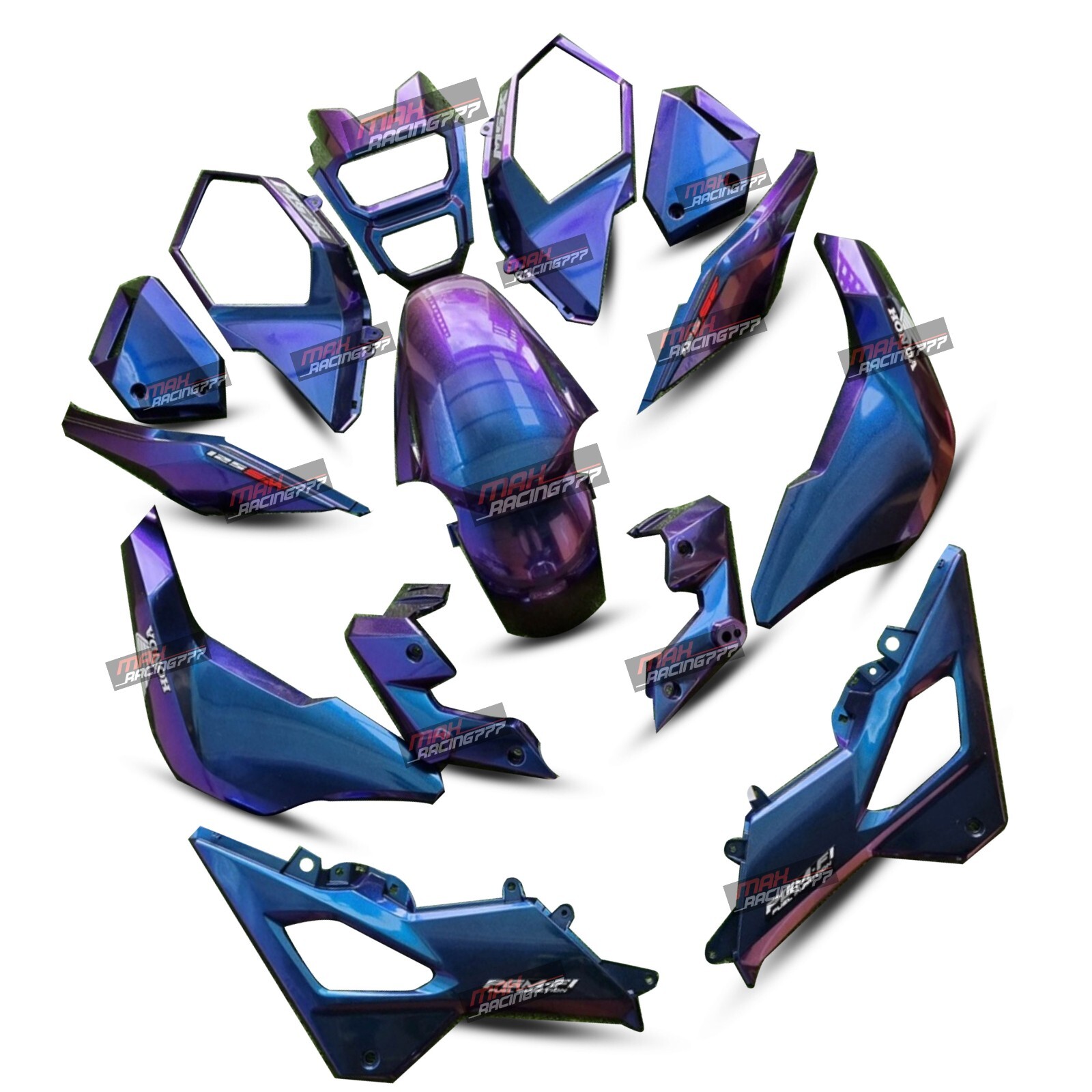PURPLE FATE PLASTIC PANEL FAIRING BELLY PAN FIT FOR HONDA MSX SF 125 16 ...