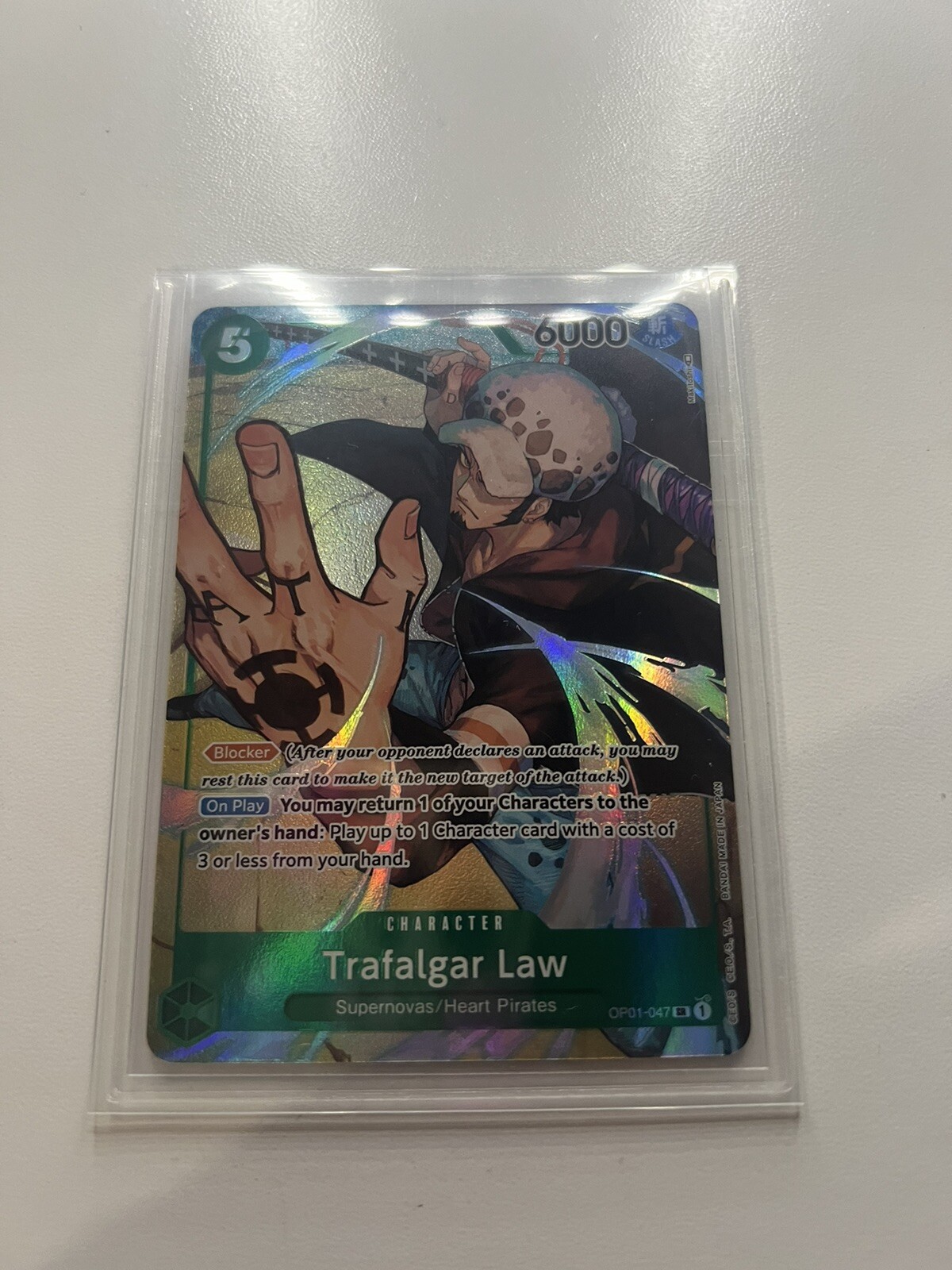 One Piece CCG Trafalgar Law OP01-047 SR Parallel Alt Art Romance Dawn ...