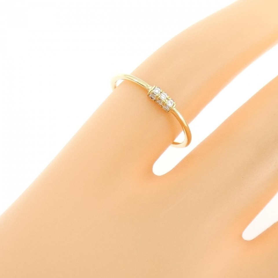 Authentic K18YG Diamond Pinky Ring 0.05CT #260-007-097-8766 | eBay