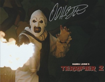 DAVID HOWARD THORNTON SIGNED 10X8 PHOTO ART THE CLOWN TERRIFIER 2 ...