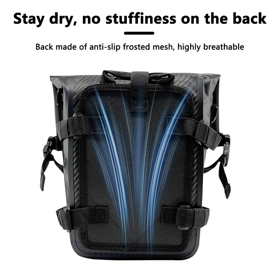 Motorcycle Crash Bar Bag 8L Saddle Side Bag with Shoulder Strap Frame ...