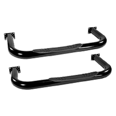 For Jeep CJ5 1976-1983 Rugged Ridge 11590.01 3" Black Round Side Steps ...