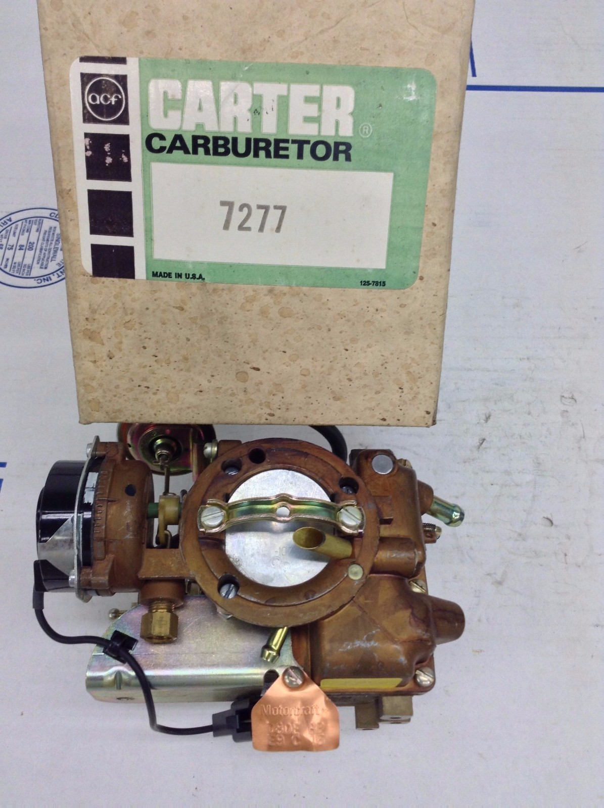 NOS CARTER YFA CARBURETOR 7277S 1978 FORD GRANADA MONARCH 250 ENGINE ...
