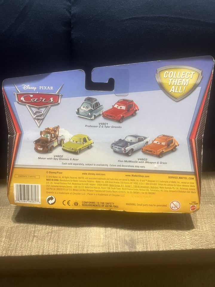 Disney Cars 2 - TYLER GREMLIN AND PROFESSOR Z RARE DIECAST (READ ...