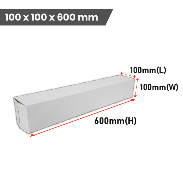 20 x Mailing Box 100 x 100 x 600 mm Tall Shipping Packing Carton Tube ...