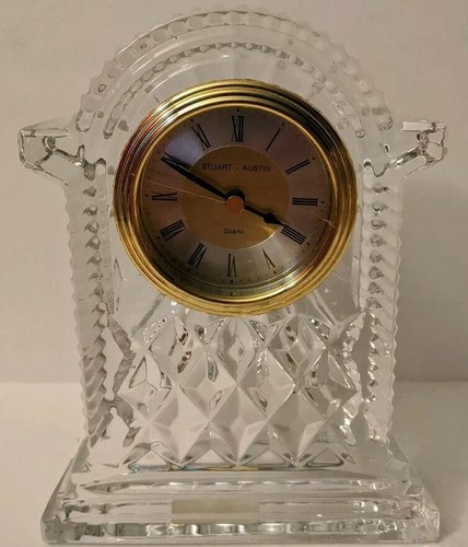 Clock Stuart Austin Crystal 5.5" X 7.5" Heavy Decorative Quartz ...