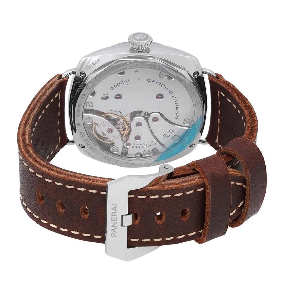 Panerai Radiomir 3 Days Acciaio Brevett Brown Dial Hand Wind Men Watch ...